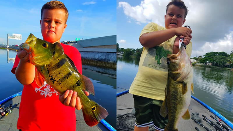 Miami Trophy Largemouth Fishing While Florida Peacock Bass Fishing